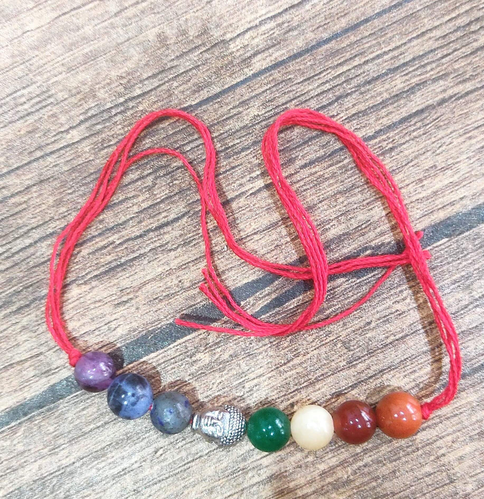 Real 7 Chakra Stone Raksha Sutra Rakhi Bracelet – Kalyanastrogems