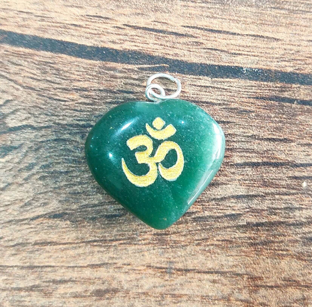 Green Jade stone OM Pendant (Margaj locket) | Kalyanastrogems