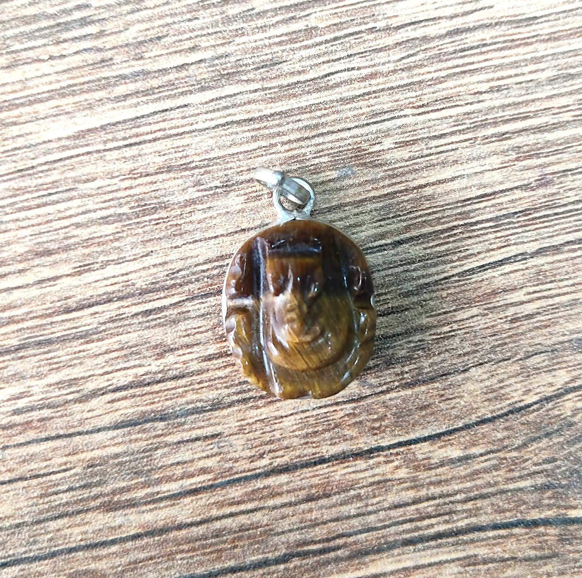Ganesh Tiger eye Stone Pendant | Kalyanastrogems