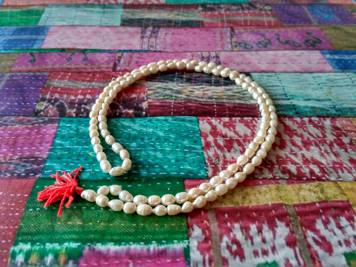 Moti Natural Pearl Mala - Oval shape | Kalyanastrogems