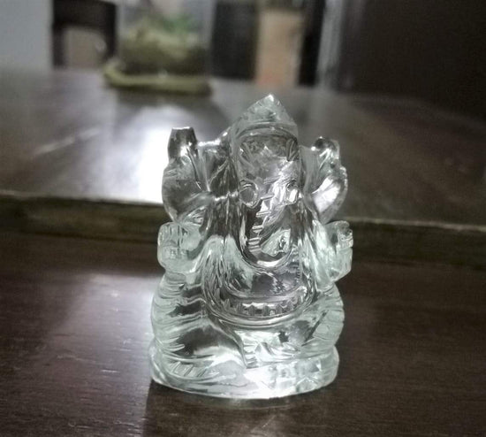Ganesha Idol Pure Sphatik Crystal – Kalyanastrogems