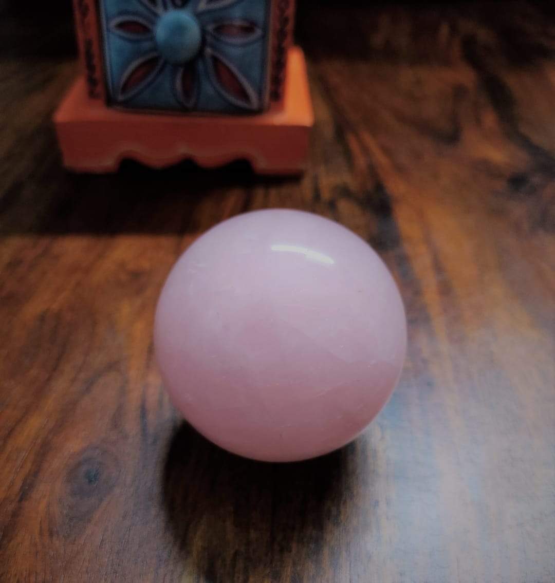 Real Rose Quartz Stone Ball | Kalyanastrogems
